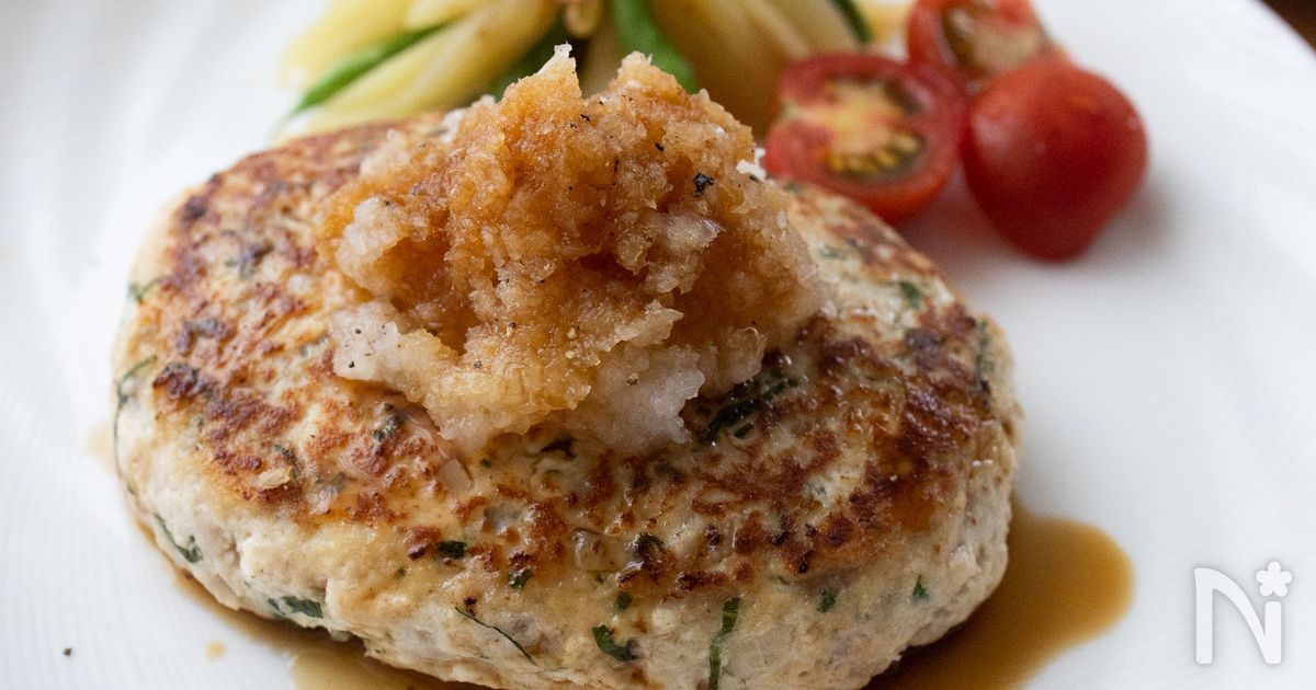 『大葉入り。豆腐ハンバーグのおろしポン酢』＃ヘルシー レシピサイトnadia