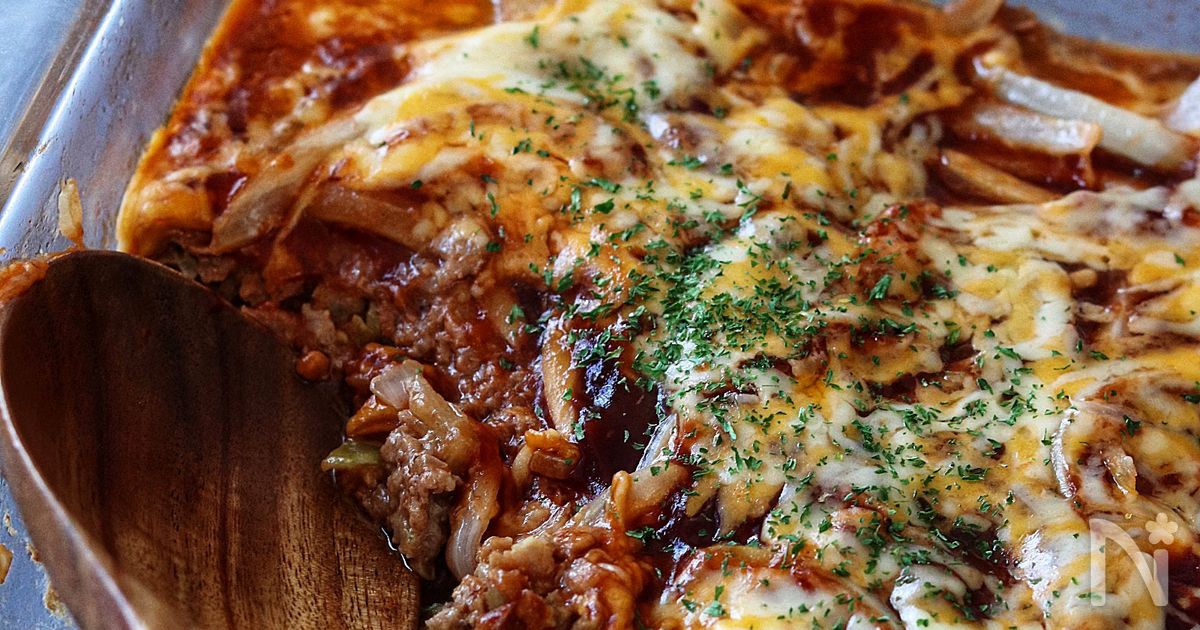 成形不要！レンジで激うま！【スコップ煮込みハンバーグ】 | レシピサイトNadia
