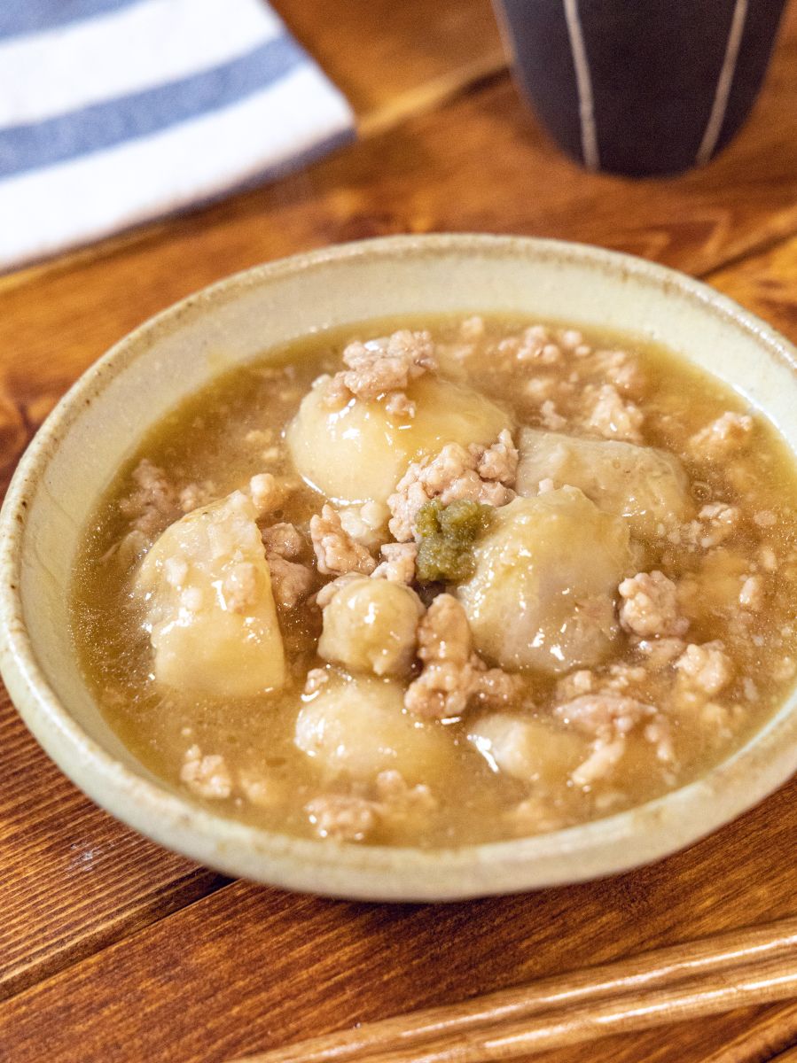 里芋の鶏ひき肉あんかけ 柚子こしょう風味 レシピサイトnadia