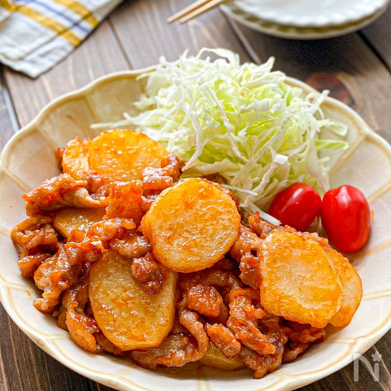 【簡単♩節約】豚肉とじゃがいもケチャップ炒め | レシピサイトNadia