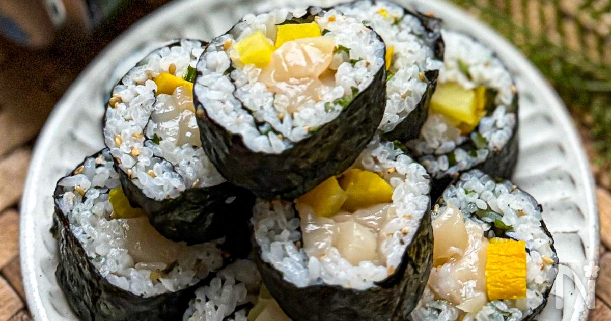 とろたく風《ほたての絶品♡巻き寿司》 | レシピサイトNadia