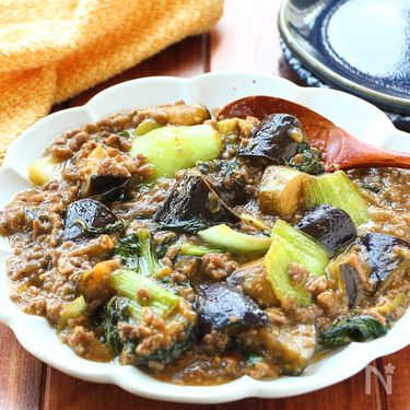 【なすとチンゲン菜の肉味噌炒め】ごはんがすすむ！ | レシピサイトNadia