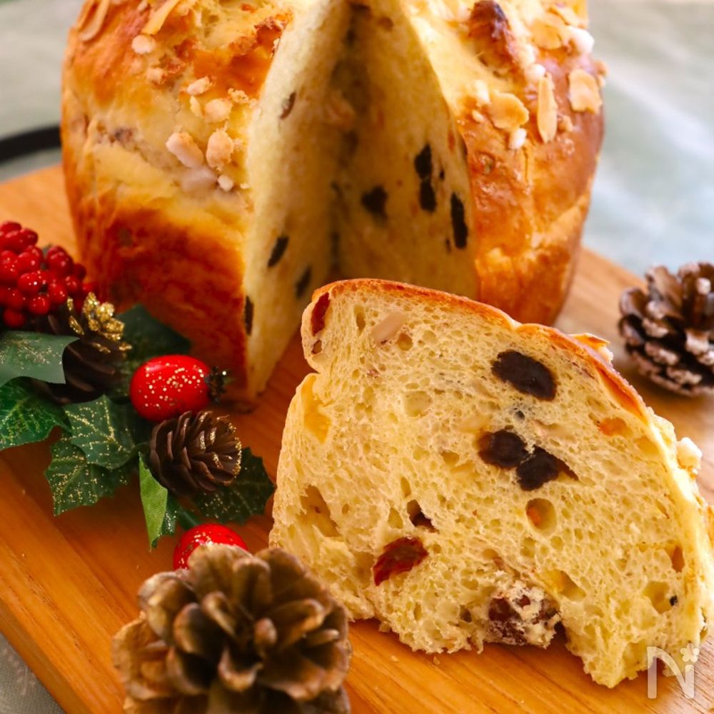 バターオイルなし ふわふわとても軽いクリスマスパネトーネ | レシピサイトNadia