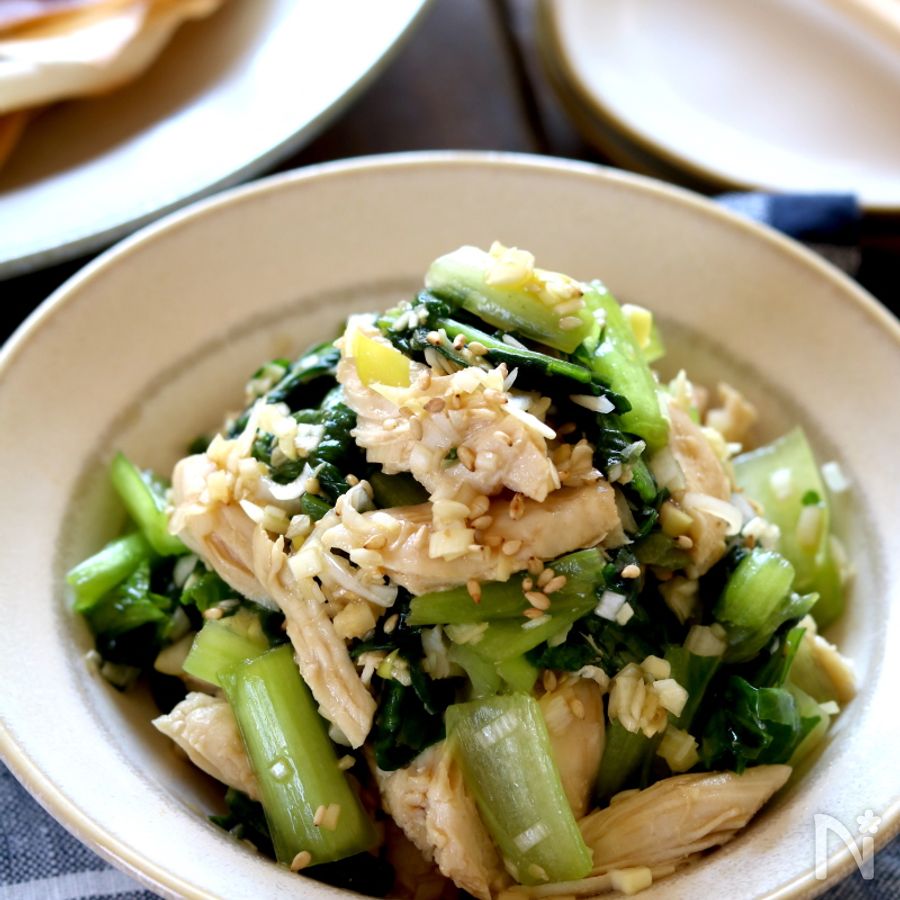 小松菜とささみの中華風和え物 by 神田えり子 | レシピサイト Nadia | ナディア - プロの料理家のおいしいレシピ