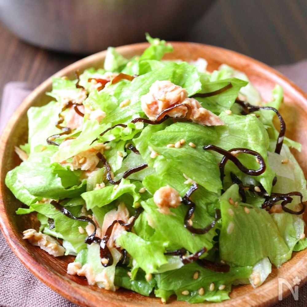 5分で完成！【レタスとツナの塩昆布ナムル】 | レシピサイトNadia