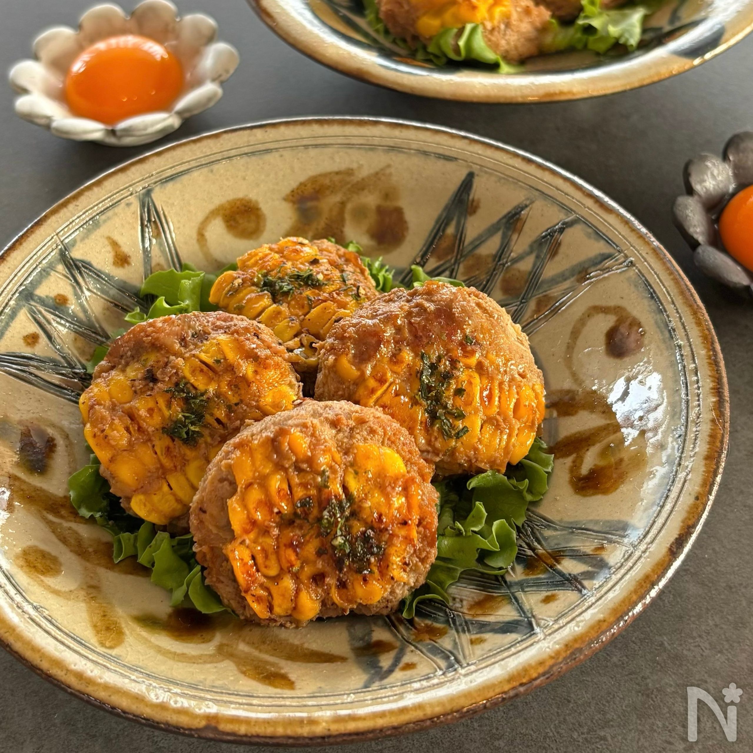 バター醤油香る♪【焼きとうもろこしつくね】 | レシピサイトNadia